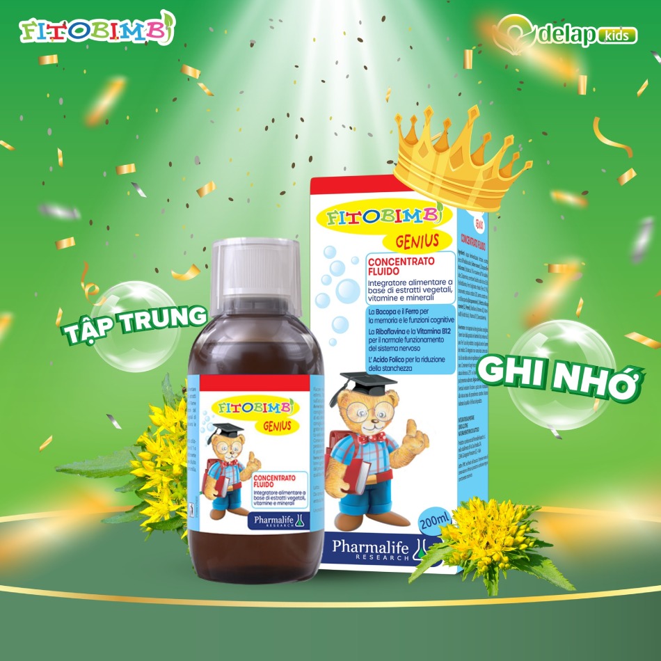 Fitobimbi Genius hỗ trợ phát triển trí óc và củng cố trí nhớ cho trẻ